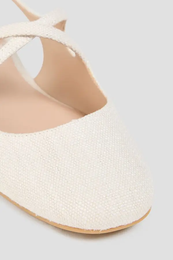 STUART WEITZMAN Clover Canvas Slingback Flats
