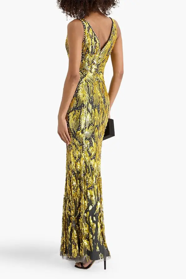 Jenny Packham Embellished Tulle Gown