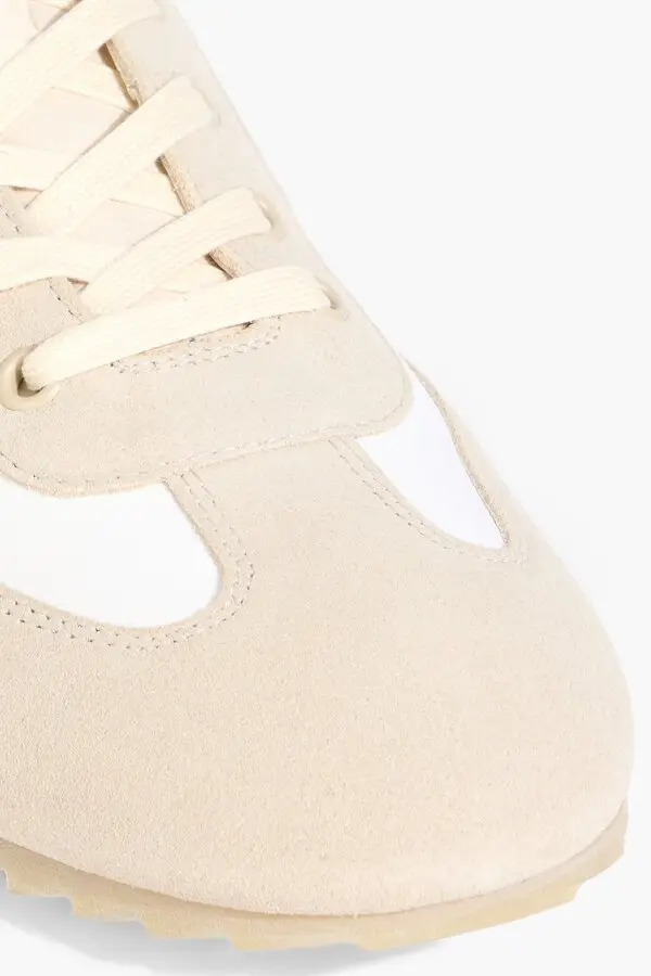 Paul Smith Color Block Leather And Suede Sneakers - Beige