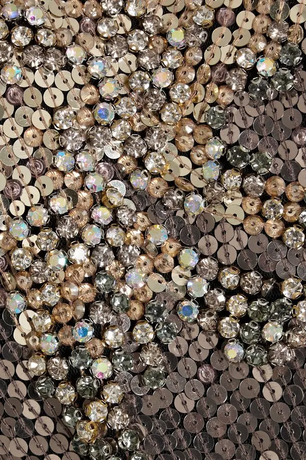 Jenny Packham Embellished Tulle Gown - Bronze