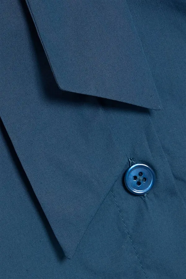 TWP Cropped Cotton Poplin Shirt With Neckties