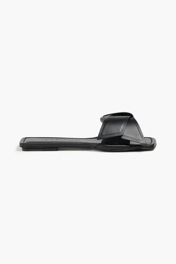 Acne Studios Knotted Leather Slides - Black