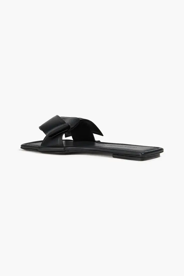 Acne Studios Knotted Leather Slides - Black