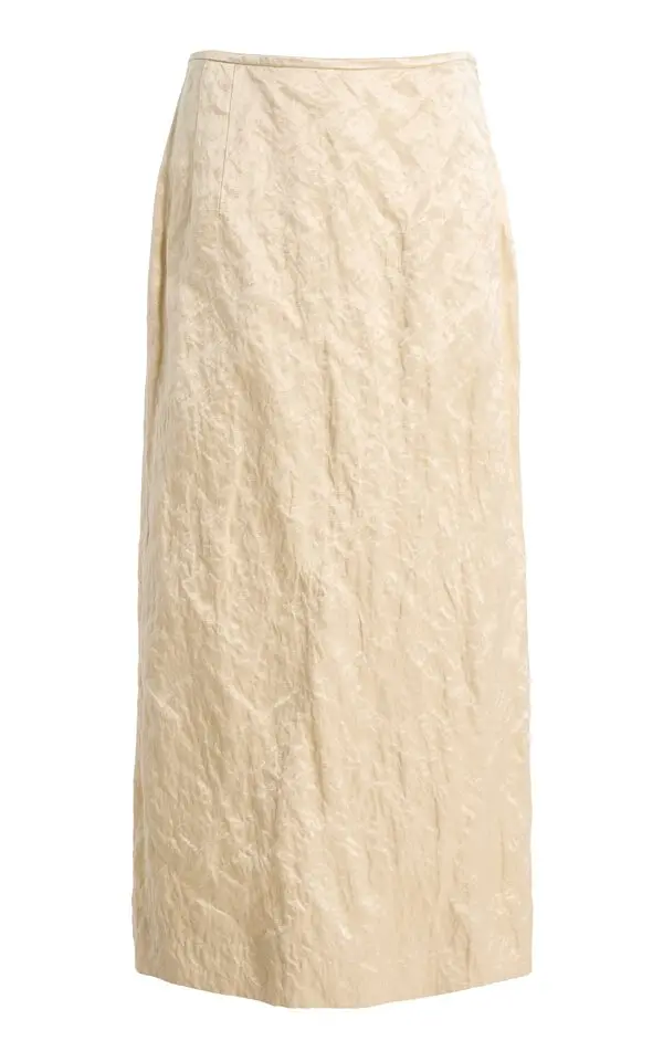 FFORME Mena Straight Cotton-blend Midi Skirt - White