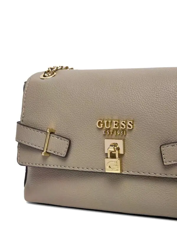 Guess Padlock-embellished Satchel Bag - Neutrals