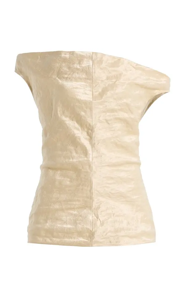FFORME Cowl Neck Cotton-blend Top - White