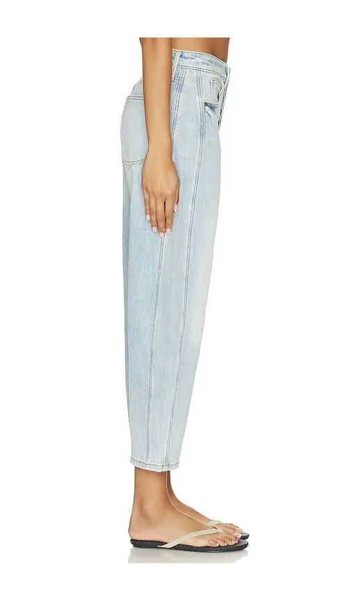 Good American High Barrel Ankle Jeans Light Wash
