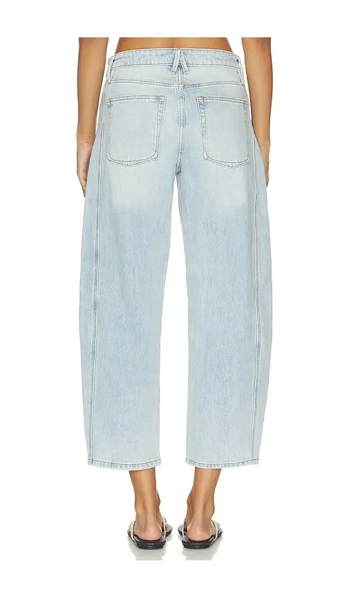 Good American High Barrel Ankle Jeans Light Wash