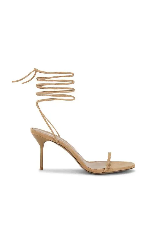 Paris Texas Lidia Suede Lace Up Sandals - Sand