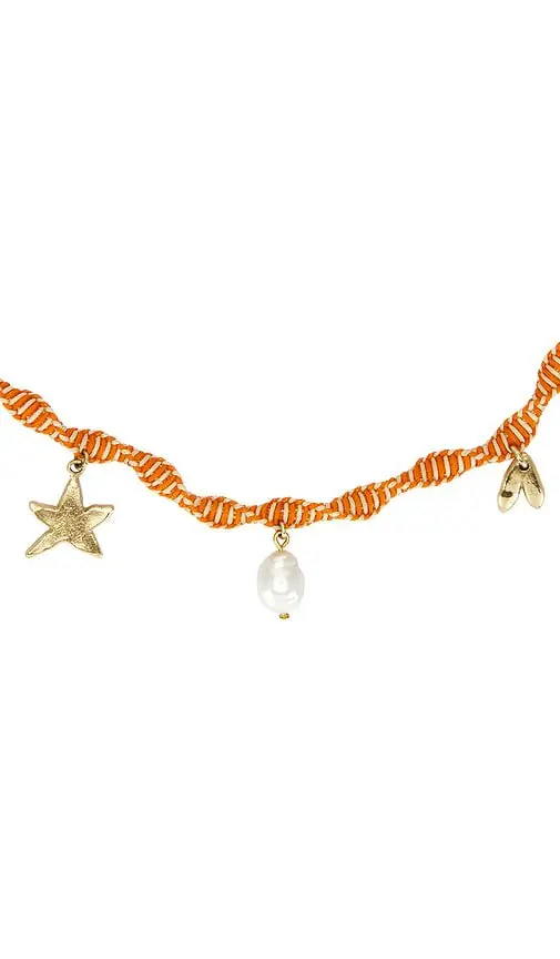 ALEMAIS Calypso Macrame Charm Necklace - Multi