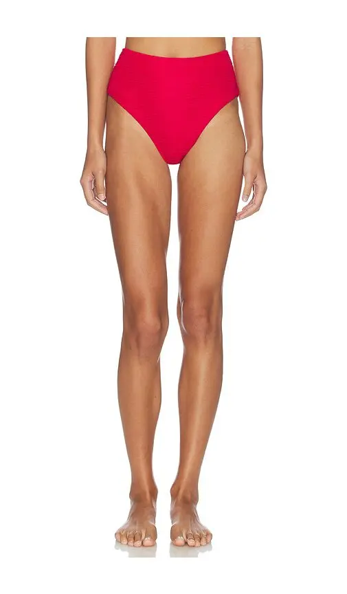 JUILLET Isla High-rise Bikini Bottom - Raspberry