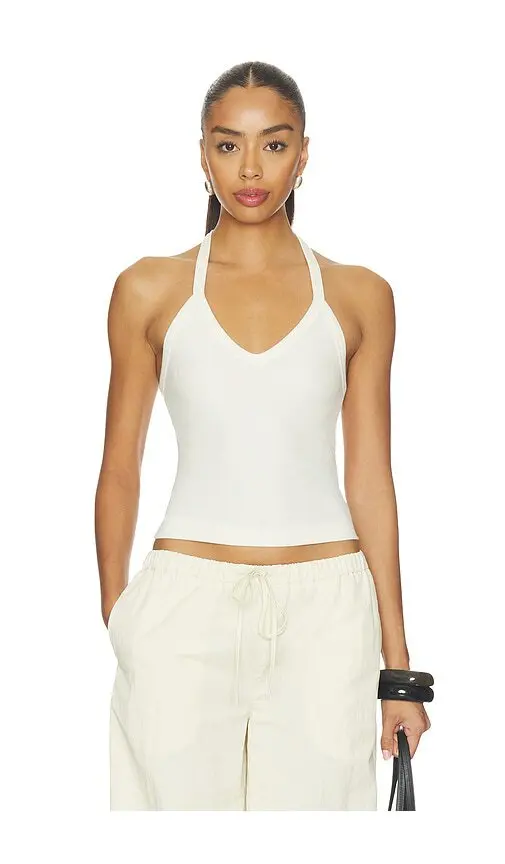 Eterne V-neck Racerback Tank - Cream