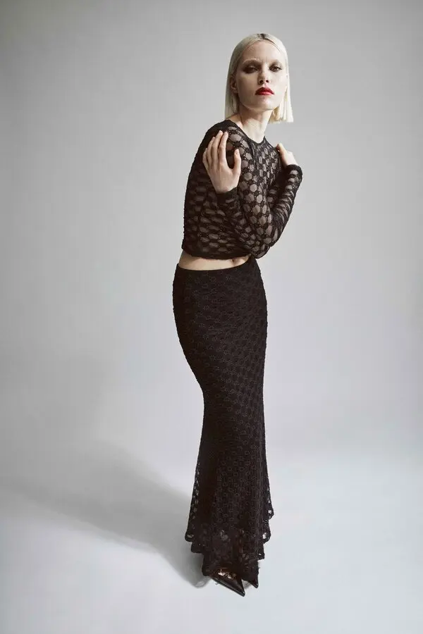 Bardot Adoni Mid Rise Maxi Skirt - Black