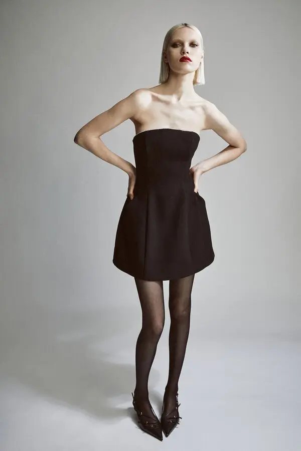 Bardot Karoline Hourglass Mini Dress - Black