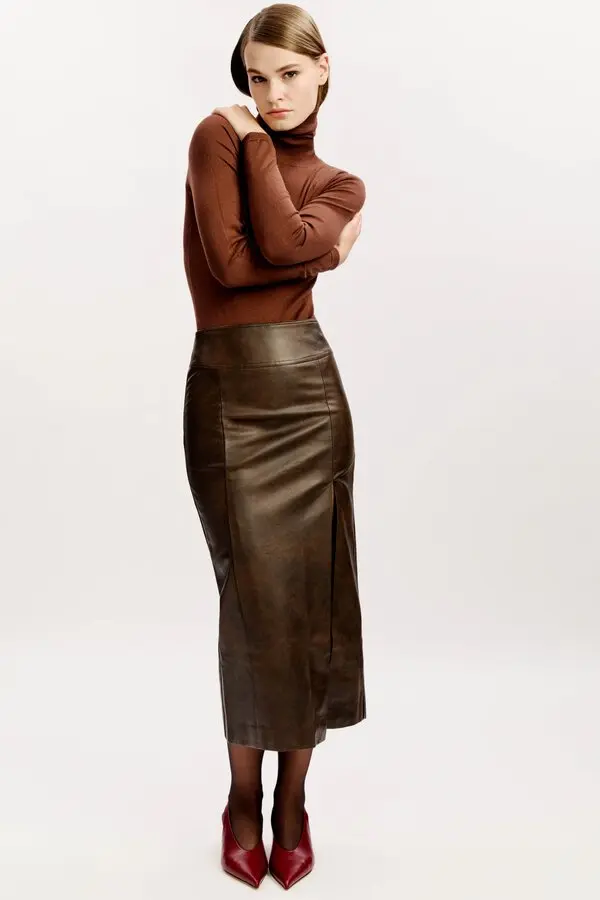 Bardot Roll Neck Knit Bodysuit