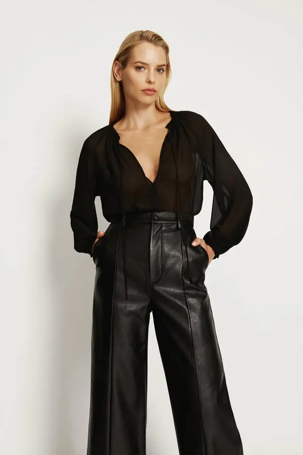 Bardot Landen Relaxed Sheer Georgette Blouse