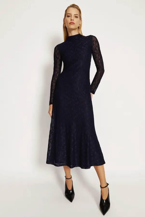 Bardot Ola Long Sleeve Midi Dress