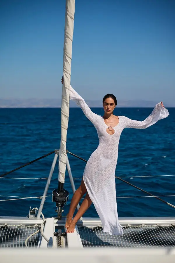 Bardot Bryn Crochet Maxi Dress - Ivory