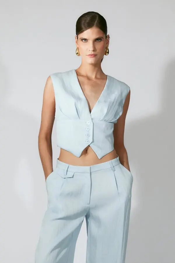 Bardot Geordy Vest Top - Soft Blue