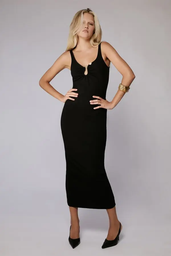 Bardot Mason Ribbed Midi Dress