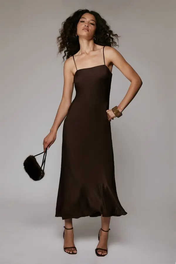 Bardot Marlo Satin Slip Dress