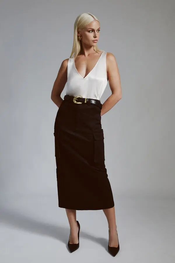 Bardot Arco Cargo Maxi Skirt