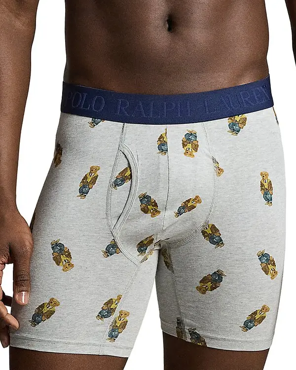Polo Ralph Lauren Logo Bear Boxer Briefs, Pack Of 3 - Bear Print