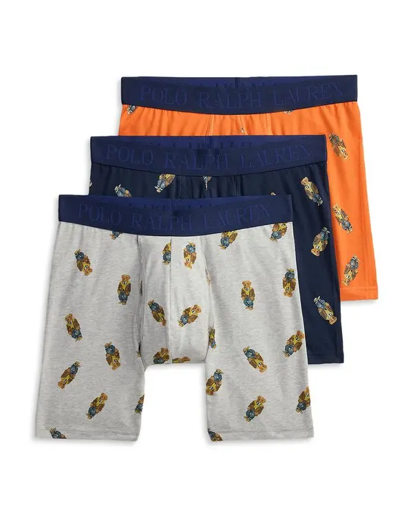 Polo Ralph Lauren Logo Bear Boxer Briefs, Pack Of 3 - Bear Print
