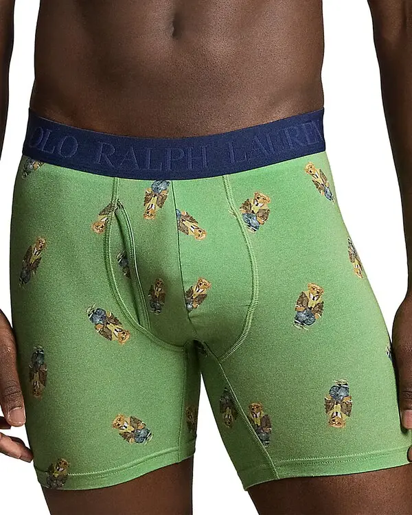 Polo Ralph Lauren Logo Bear Boxer Briefs, Pack Of 3 - Og-hvbear/