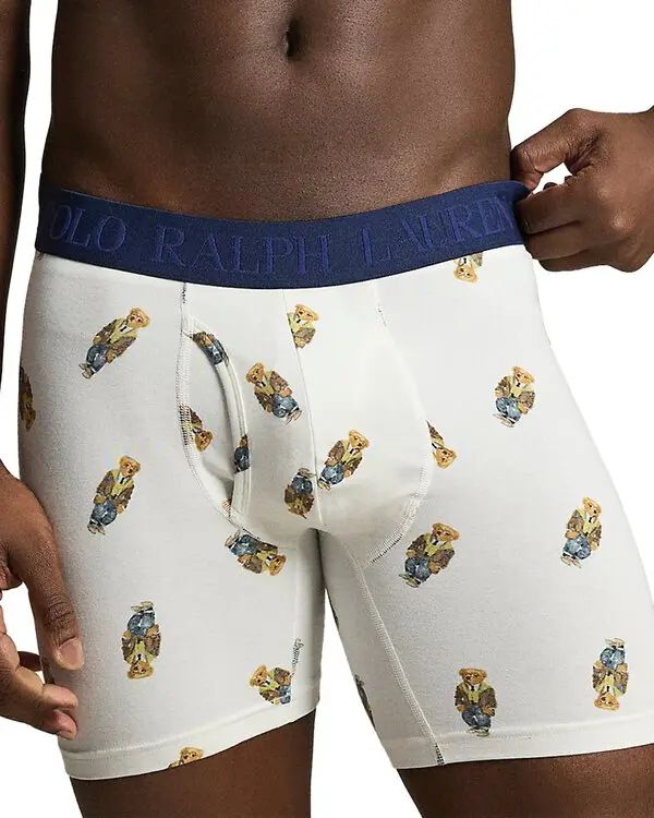 Polo Ralph Lauren Logo Bear Boxer Briefs, Pack Of 3 - Og-hvbear/
