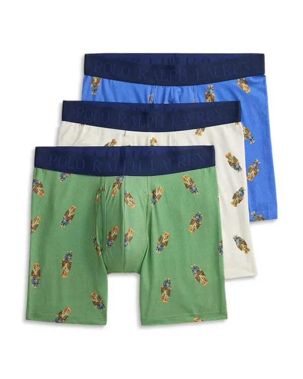Polo Ralph Lauren Logo Bear Boxer Briefs, Pack Of 3 - Og-hvbear/