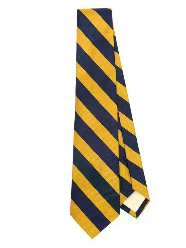 Polo Ralph Lauren Striped Silk Neck Tie - Yellow