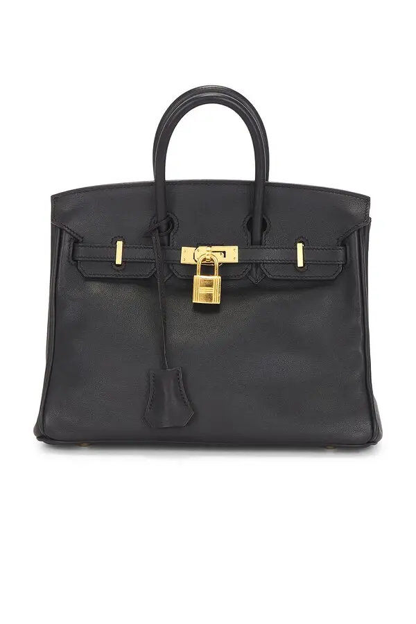 Hermès Birkin 25 Handbag In Swift Leather - Noir