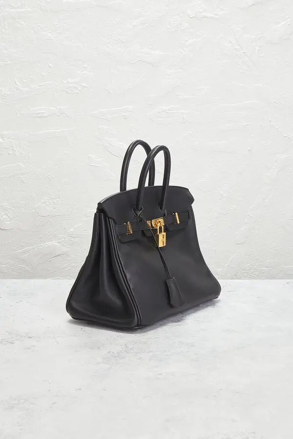 Hermès Birkin 25 Handbag In Swift Leather - Noir