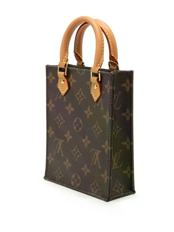 LOUIS VUITTON 2020 Monogram Petit Sac Plat Satchel