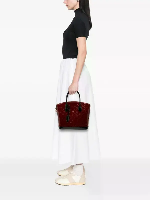 LOUIS VUITTON Monogram Vernis Lockit Pm Handbag - Red