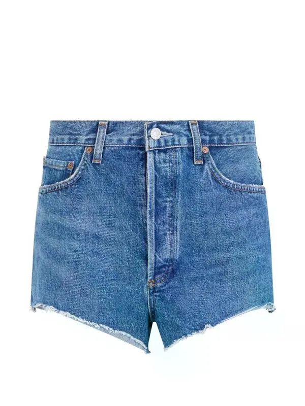 AGOLDE Ridley Frayed-edge Denim Shorts