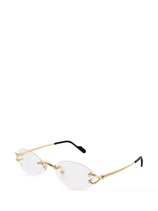 Cartier Rimless Oval-frame Glasses - Gold
