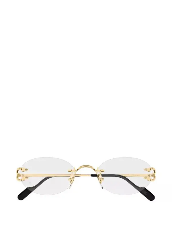 Cartier Rimless Oval-frame Glasses - Gold