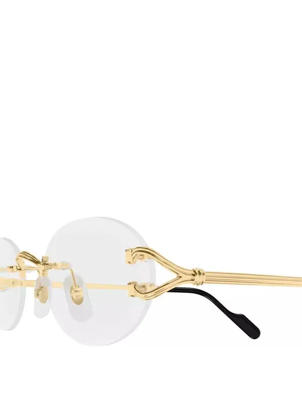 Cartier Rimless Oval-frame Glasses - Gold