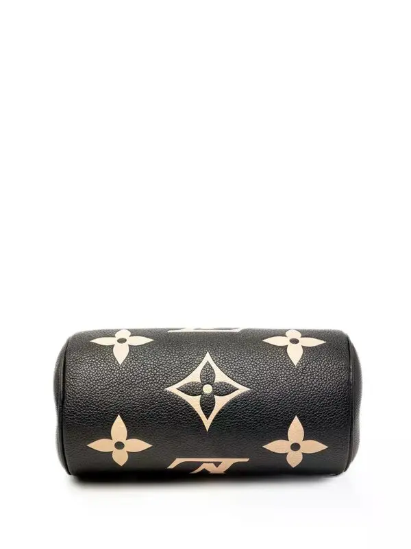 LOUIS VUITTON Bicolor Monogram Empreinte Giant Papillon Bb Satchel - Black