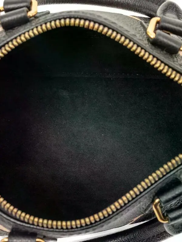 LOUIS VUITTON Bicolor Monogram Empreinte Giant Papillon Bb Satchel - Black
