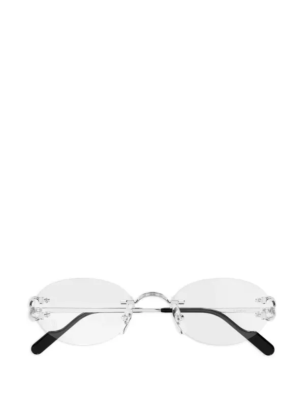Cartier Rimless Oval-frame Glasses - Silver