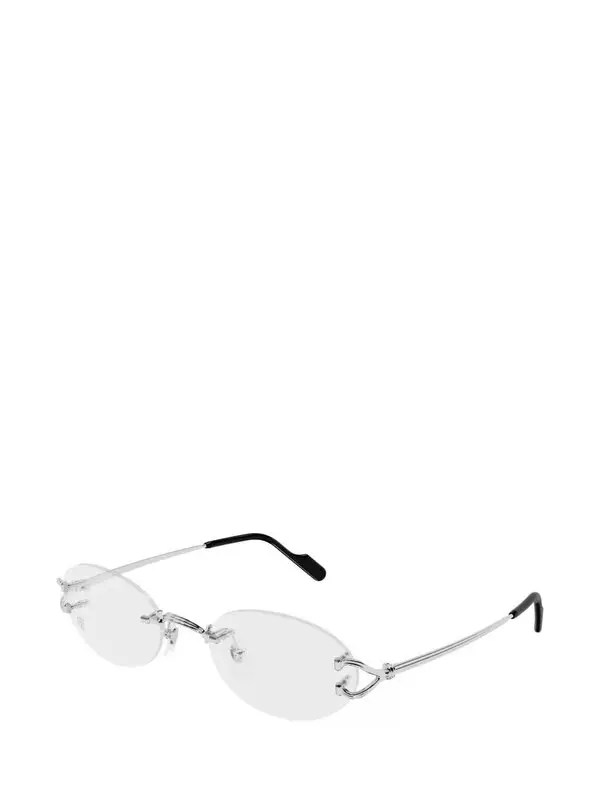 Cartier Rimless Oval-frame Glasses - Silver