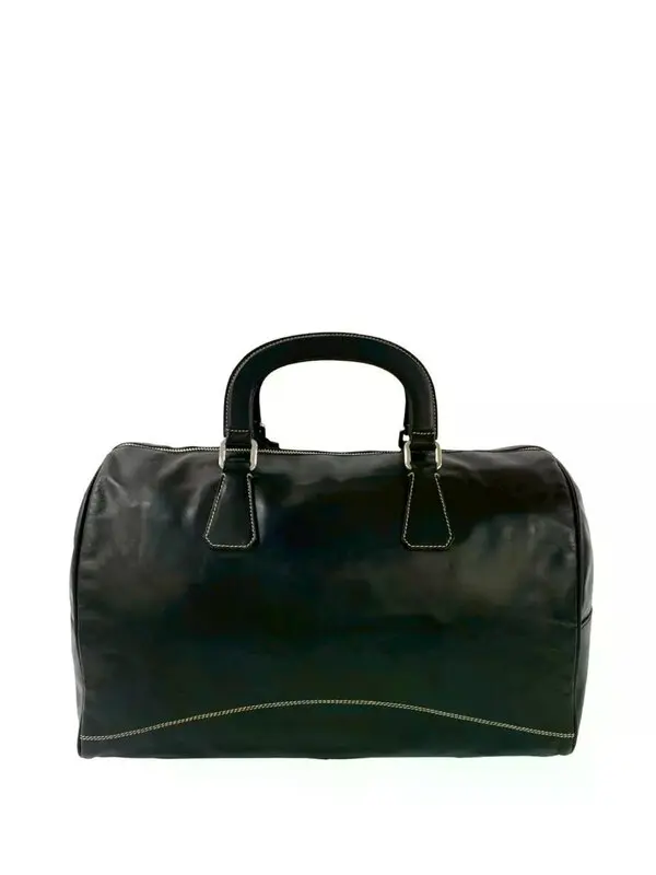 Prada Soft Calf Boston Bag Satchel - Black