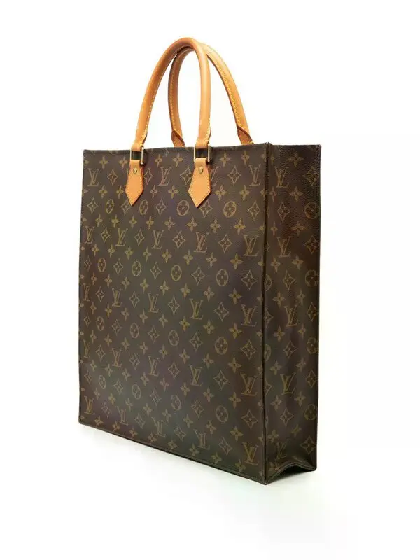 LOUIS VUITTON Monogram Sac Plat Tote Bag - Brown