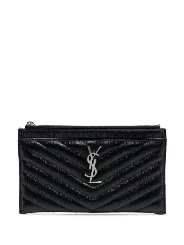 Saint Laurent Monogram Quilted Pouch Clutch