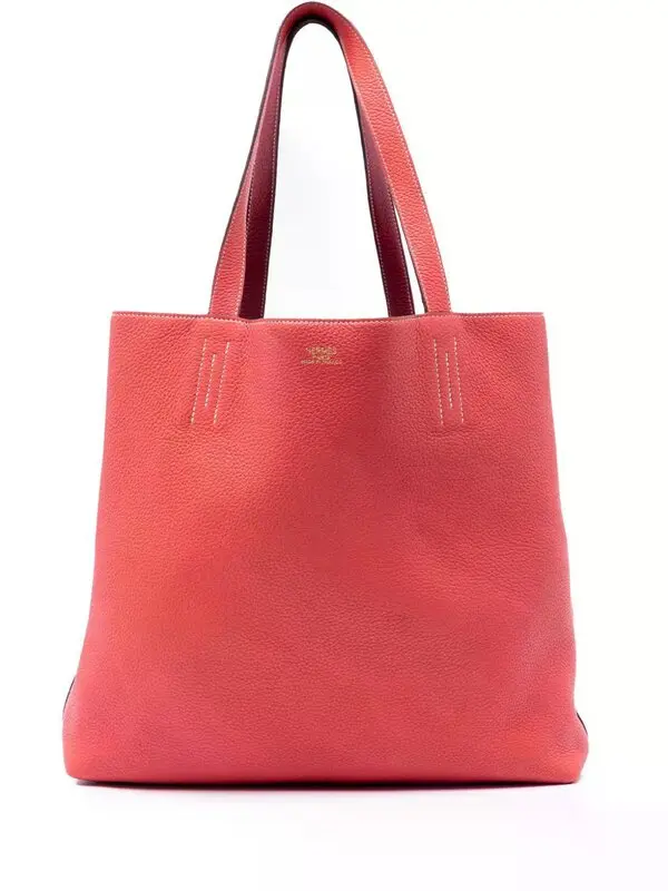 Hermès Clemence Double Sens 36 Tote Bag - Red