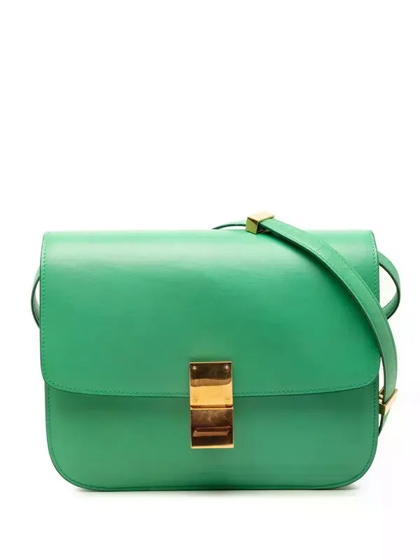 Celine Medium Calfskin Classic Box Crossbody Bag - Green