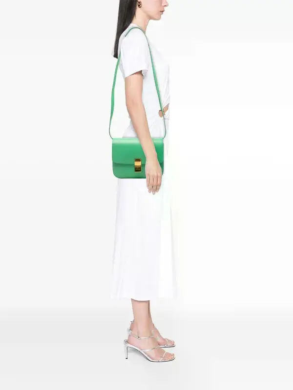 Celine Medium Calfskin Classic Box Crossbody Bag - Green